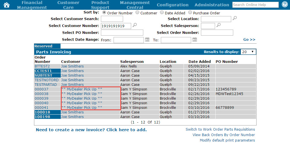 MyDealer: Processing