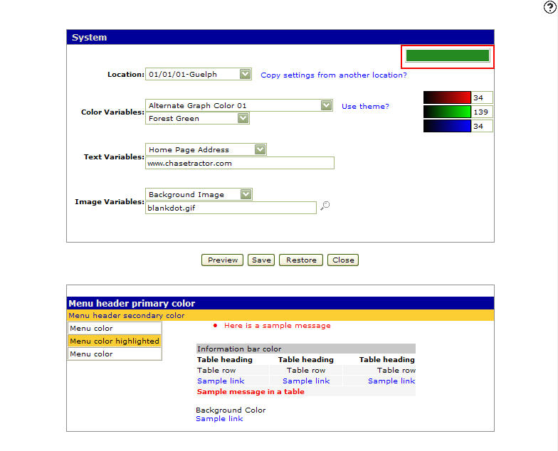 How to Set/Change a System's Color Variables